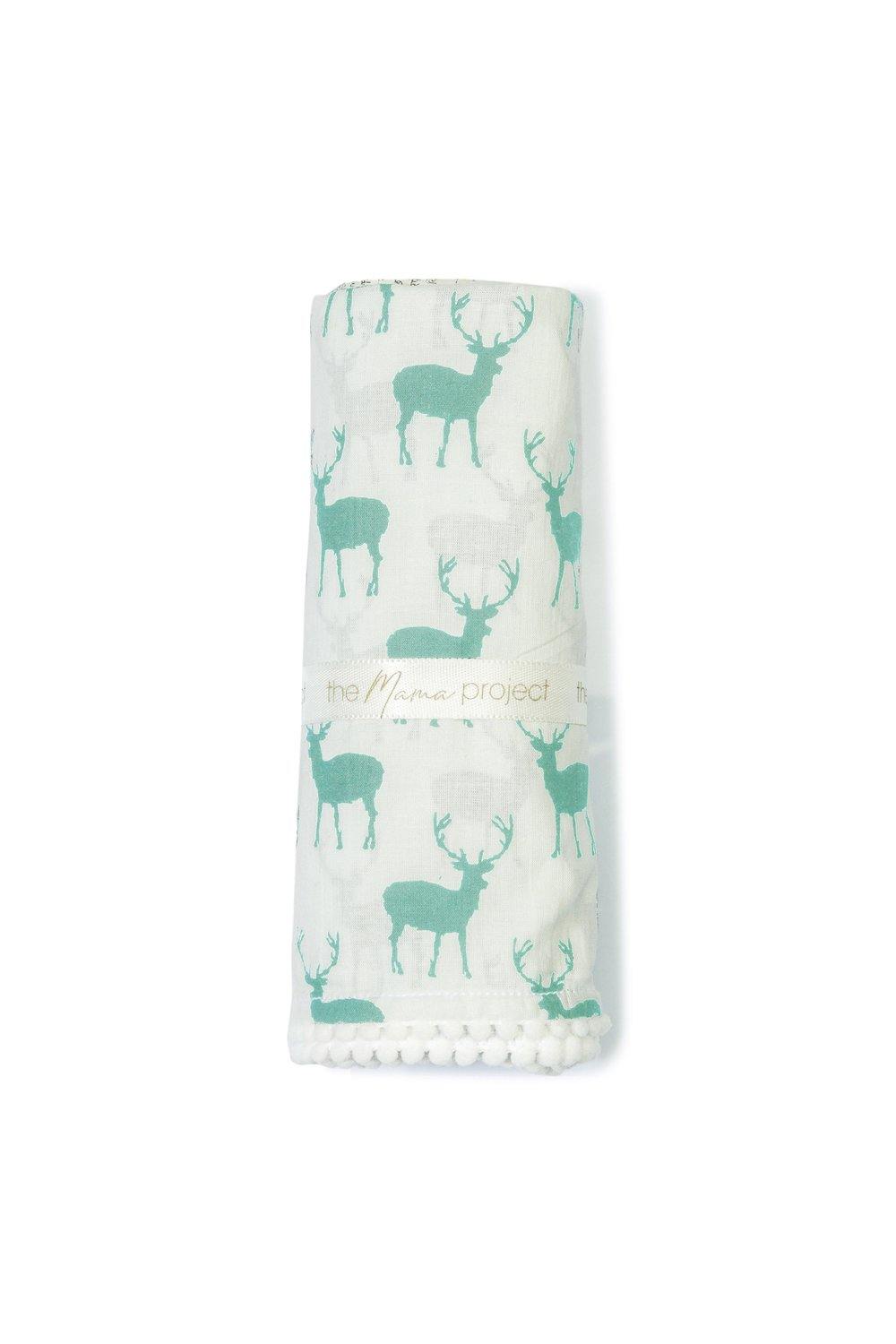 Wanderlust With Reindeers Organic Muslin Swaddle Sheets – The Mama Project